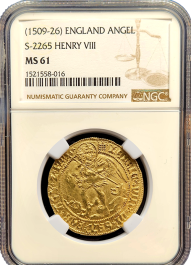1509-26 England Angel | Henry VIII | Austin Coins