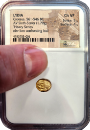 Lydia Croesus Heavy 6th Stater Ch- VF 5x4 | Austin Coins
